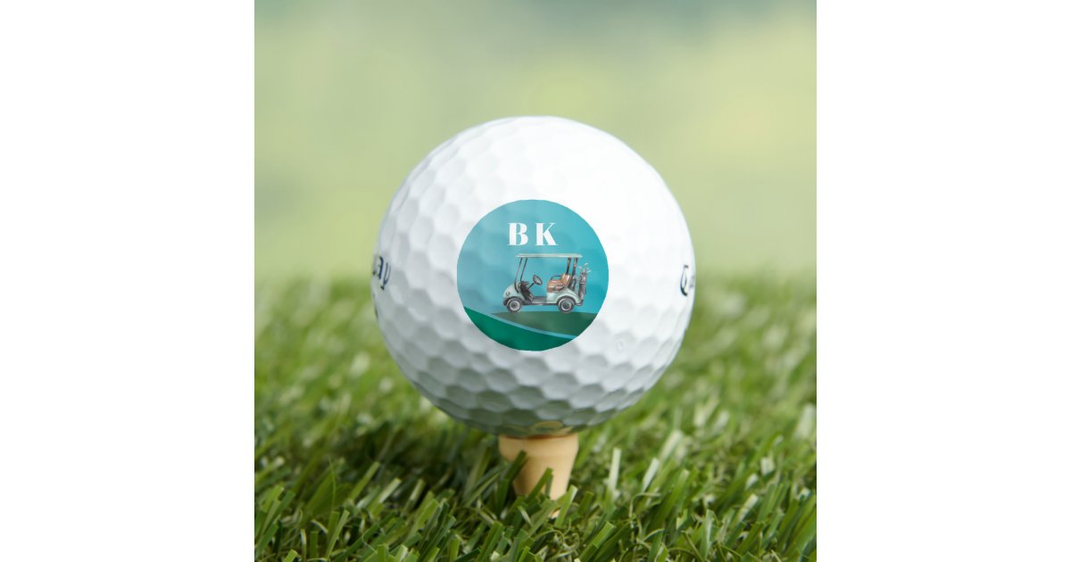 Custom Create Your Own Golf Cart Monogrammed Golf Balls | Zazzle