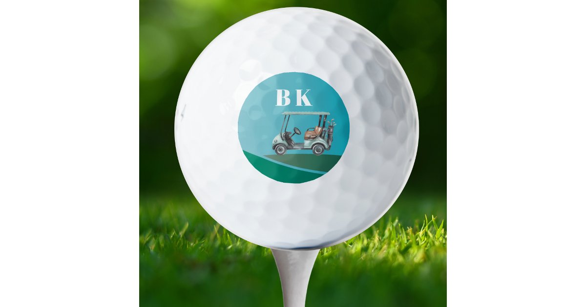 Custom Create Your Own Golf Cart Monogrammed Golf Balls | Zazzle