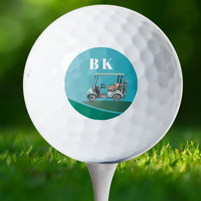 Custom Create Your Own Golf Cart Monogrammed Golf Balls | Zazzle