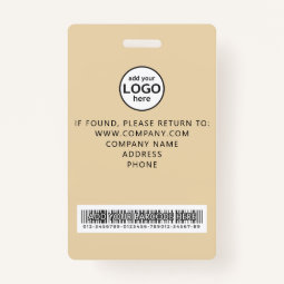 Custom Crew Member Barcode Event Gold Badge | Zazzle