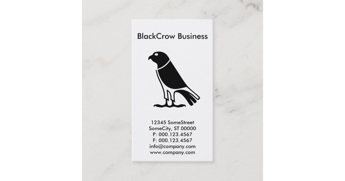 custom crow company business card | Zazzle
