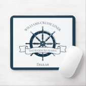 Custom Cruise Ship Nautical Wheel Boat Captain Mouse Pad | Zazzle