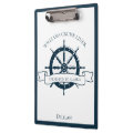 Custom Cruise Ship Nautical Wheel Boat Vacation Clipboard | Zazzle