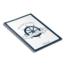 Custom Cruise Ship Nautical Wheel Boat Vacation Notebook | Zazzle