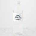 Custom Cruise Ship Navy Blue Nautical Party Water Bottle Label | Zazzle