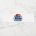 Custom Cruise Ship Ocean Liner Sunset Party Water Bottle Label | Zazzle