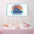 Custom Cruise Ship Sunset Blue Welcome Aboard Banner | Zazzle