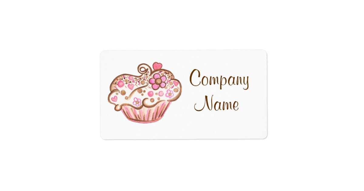 Custom Cupcake Bakery Business Stickers Labels | Zazzle