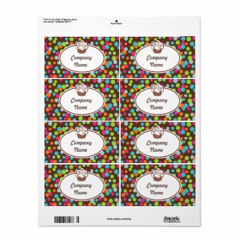 Custom Cupcake Sprinkles Labels | Zazzle
