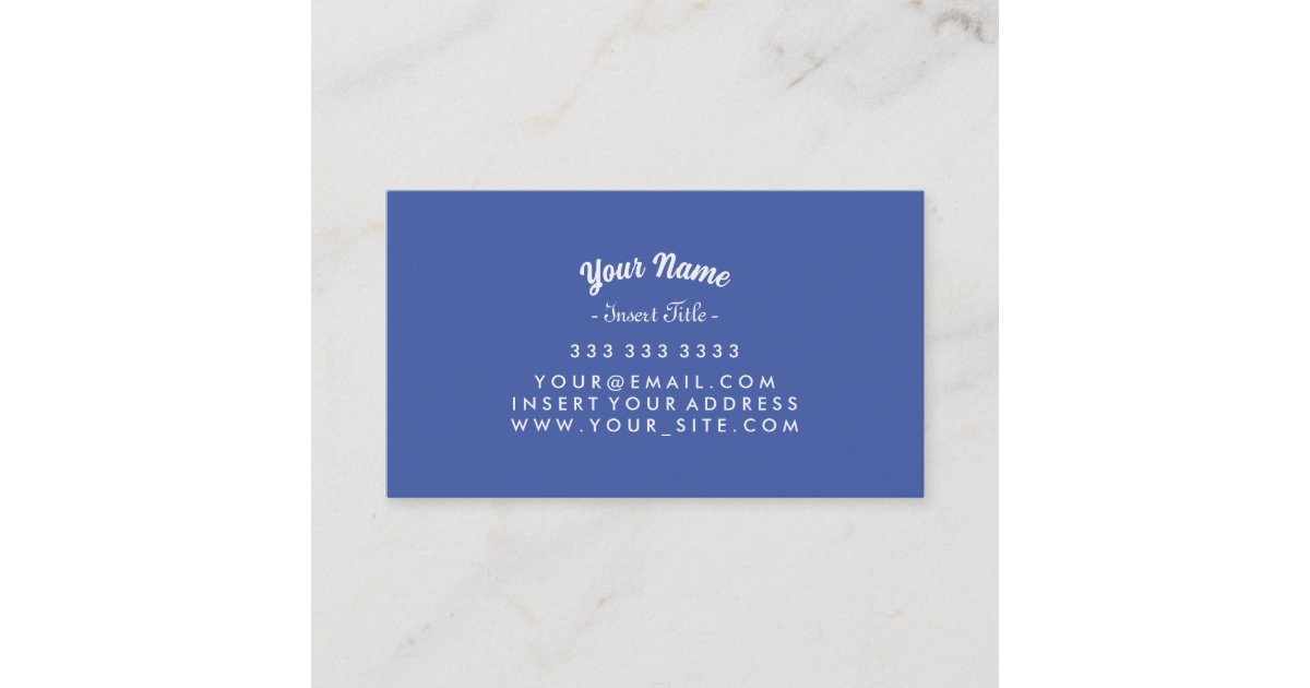 Custom Curved Text Medium Blue Business Card | Zazzle