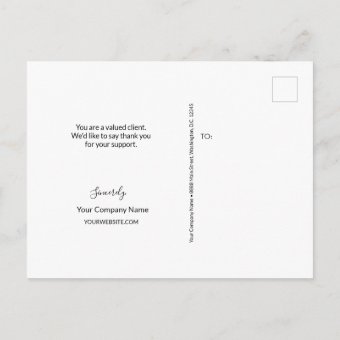 Custom Customer Appreciation Business template Postcard | Zazzle