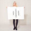 Custom Customizable Customize White Blank Fleece Blanket | Zazzle