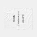 Custom Customizable Customize White Blank Fleece Blanket | Zazzle