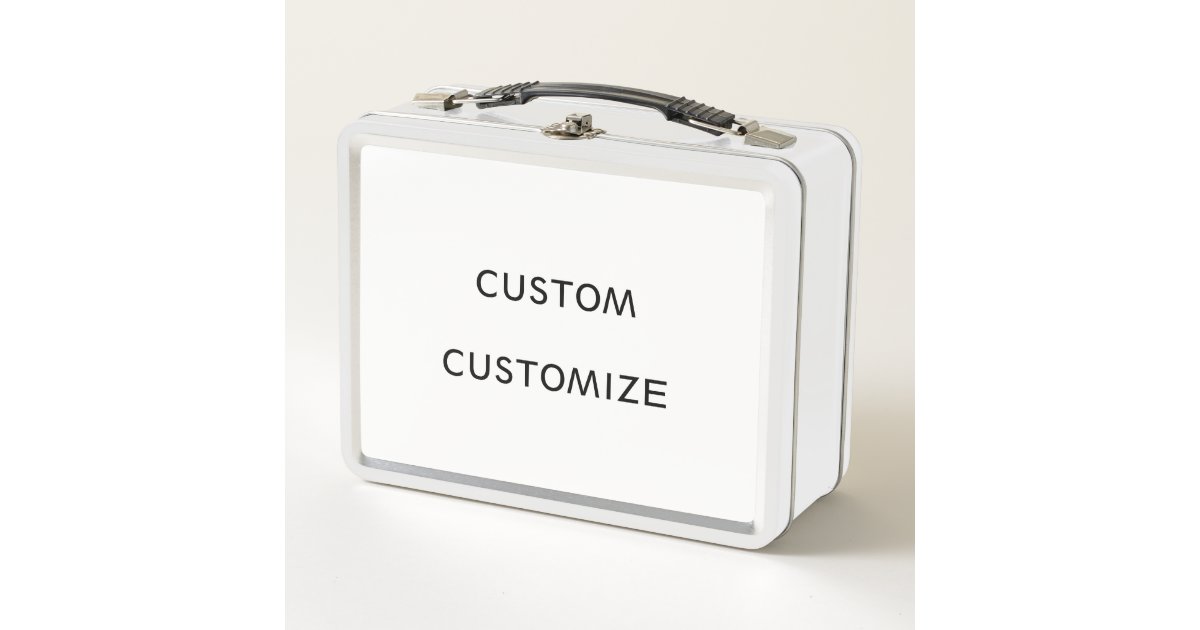 CUSTOM CUSTOMIZE TEMPLATE BLANK METAL LUNCH BOX | Zazzle