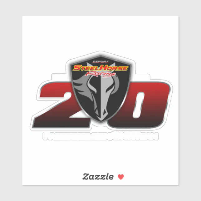 Custom-Cut 20th Anniversary Vinyl White Sticker | Zazzle