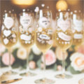 Custom-Cut Champagne glass stickers with c Sticker | Zazzle