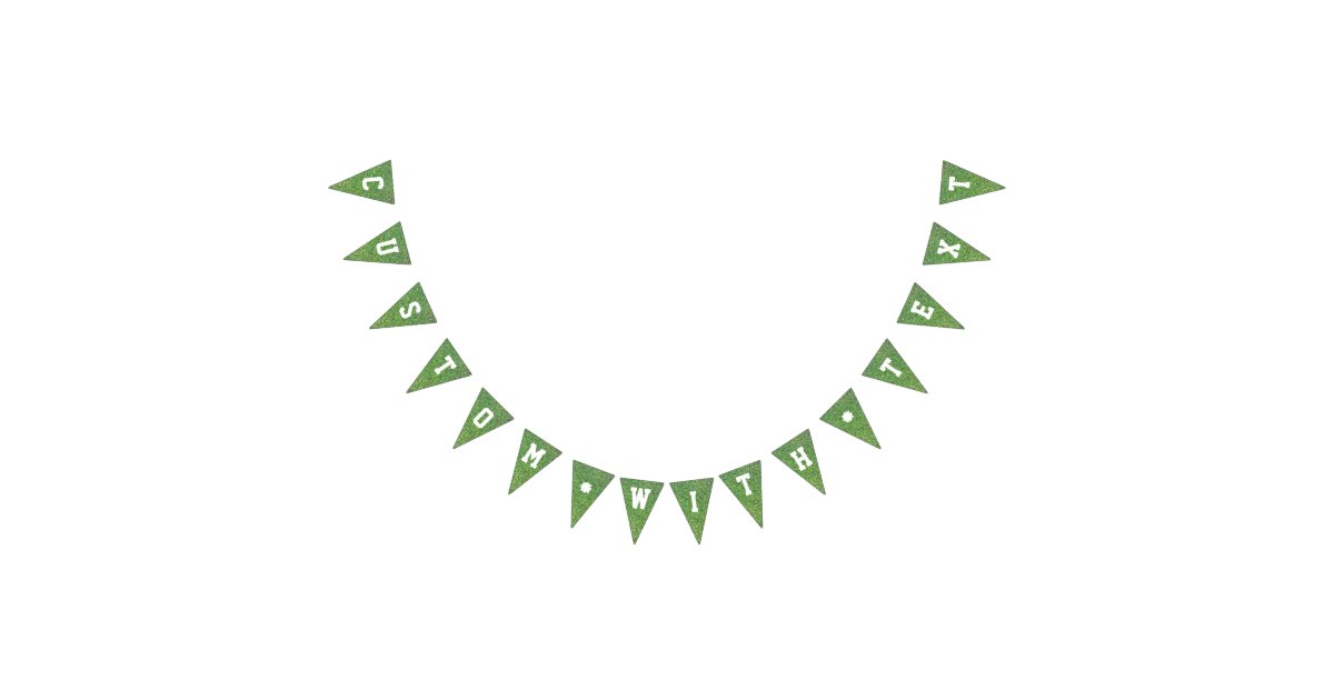 Custom Cut Grass Lawn Bunting Flags | Zazzle