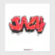 Custom-Cut "Jack" Graffiti Vinyl Sticker | Zazzle