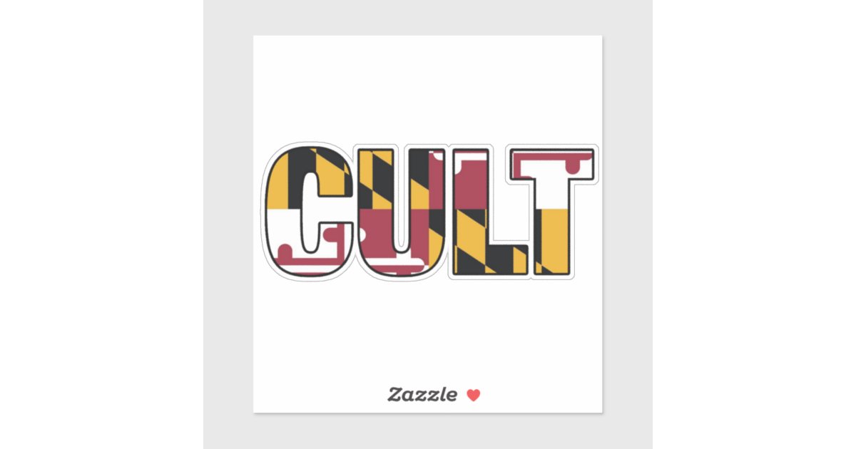 Custom Cut Maryland Flag Cult Decal | Zazzle