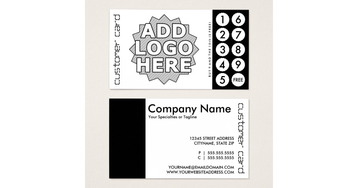 custom cut out punch cards | Zazzle.com