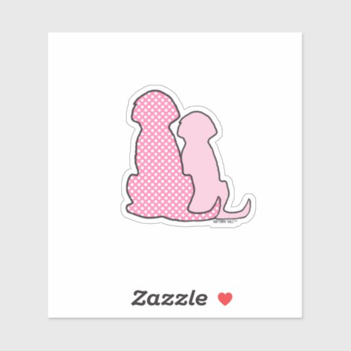 Custom-Cut Vinyl Pink Dog Stickers | Zazzle