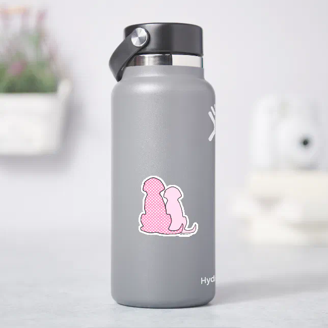 Custom-Cut Vinyl Pink Dog Stickers | Zazzle