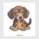 CUSTOM CUT Weiner Dog Digital Patch Sticker | Zazzle