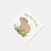 Custom Cute Capybara Pun Capy Baby Shower Napkins | Zazzle