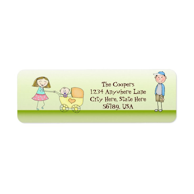 Custom Cute Family Return Address Labels | Zazzle