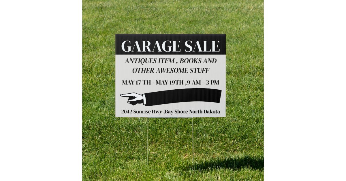 Custom Cute Garage Sale Sign | Zazzle