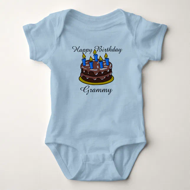 Custom cute Happy Birthday Grammy baby Shirt | Zazzle