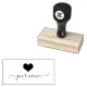 Custom Cute Heart | Script Signature with Swashes Rubber Stamp | Zazzle
