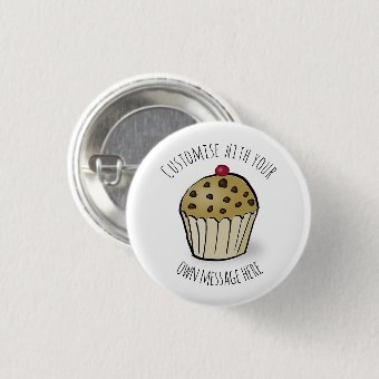 Custom Cute Mini Muffin Button | Zazzle