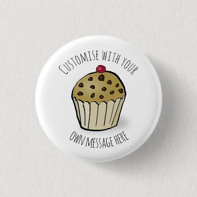 Custom Cute Mini Muffin Button | Zazzle