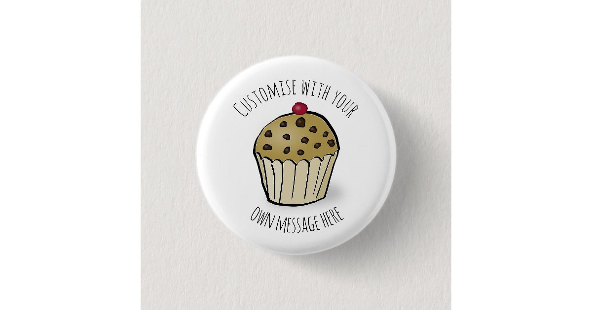 Custom Cute Mini Muffin Button | Zazzle