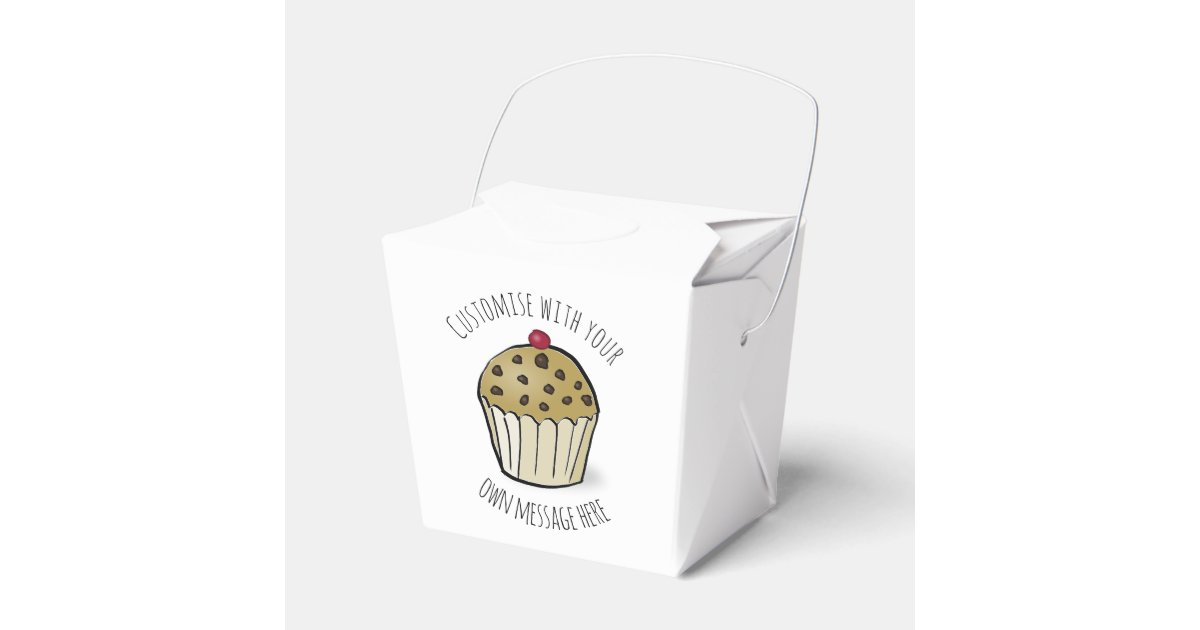 Custom Cute Mini Muffin Custom Text Favor Boxes | Zazzle