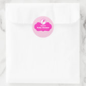 Custom Cute Rattle Baby Shower Favor Sticker | Zazzle