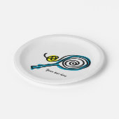 Custom cute tennis racket Birthday party plates | Zazzle
