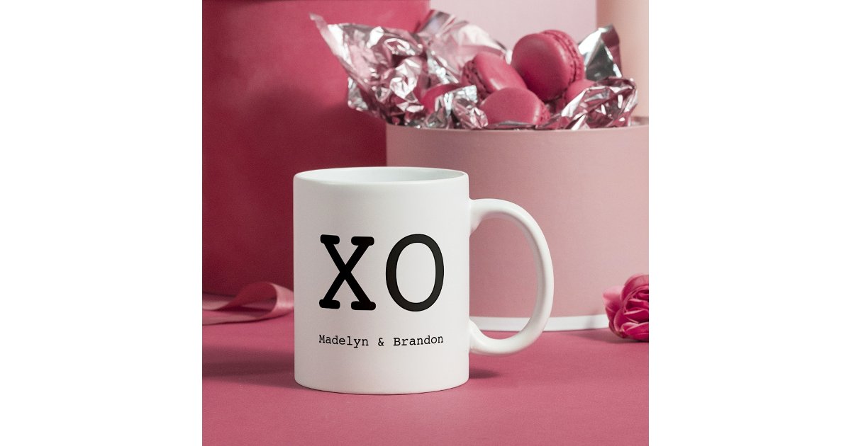 Custom Cute XO Hugs & Kisses Coffee Mug | Zazzle