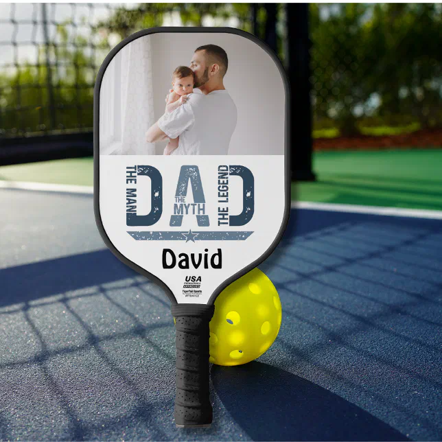 Custom Dad Pickleball Paddle – Man. Myth. Legend | Zazzle