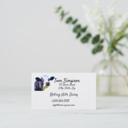 Custom Dairy Farm Cow Milk Business Card | Zazzle