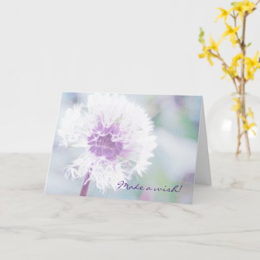 Custom Dandelion Wishes Greeting Card | Zazzle