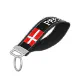 Custom Danish flag wrist keychain for Denmark | Zazzle
