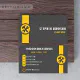 Custom Dark Grey Black Yellow Construction Worker Business Card | Zazzle