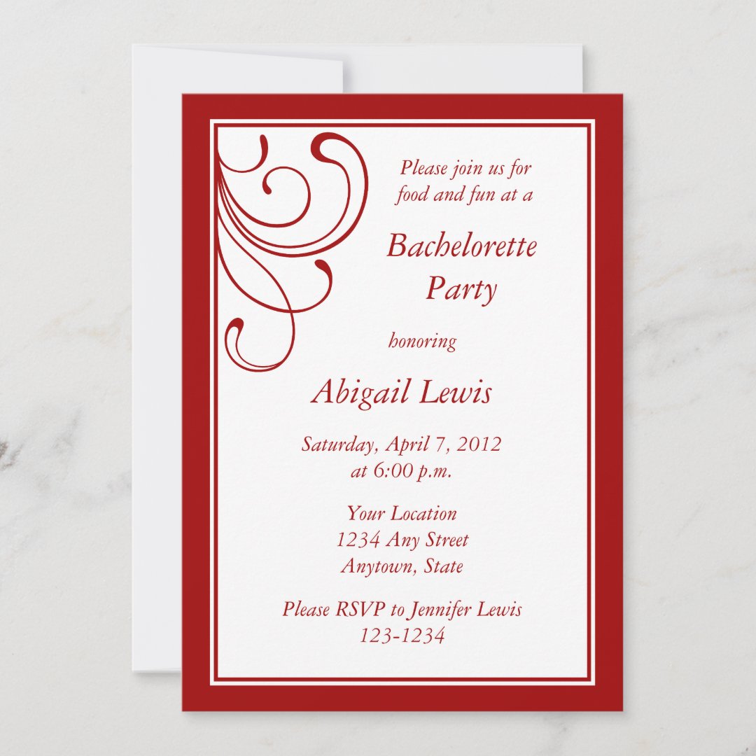 Custom Dark Red Invitations or Announcements | Zazzle