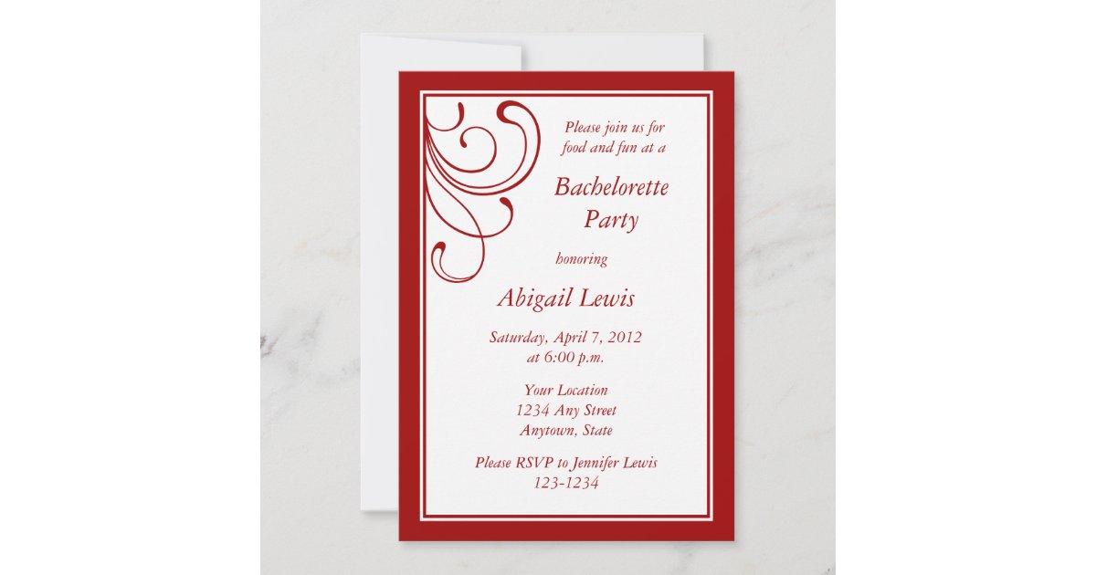 Custom Dark Red Invitations or Announcements | Zazzle
