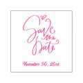 Custom Date Save The Date Script Serif Font Text Self-inking Stamp | Zazzle