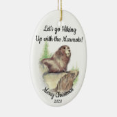 Custom Dated Christmas Hiking Quote Marmot Fun Ceramic Ornament | Zazzle