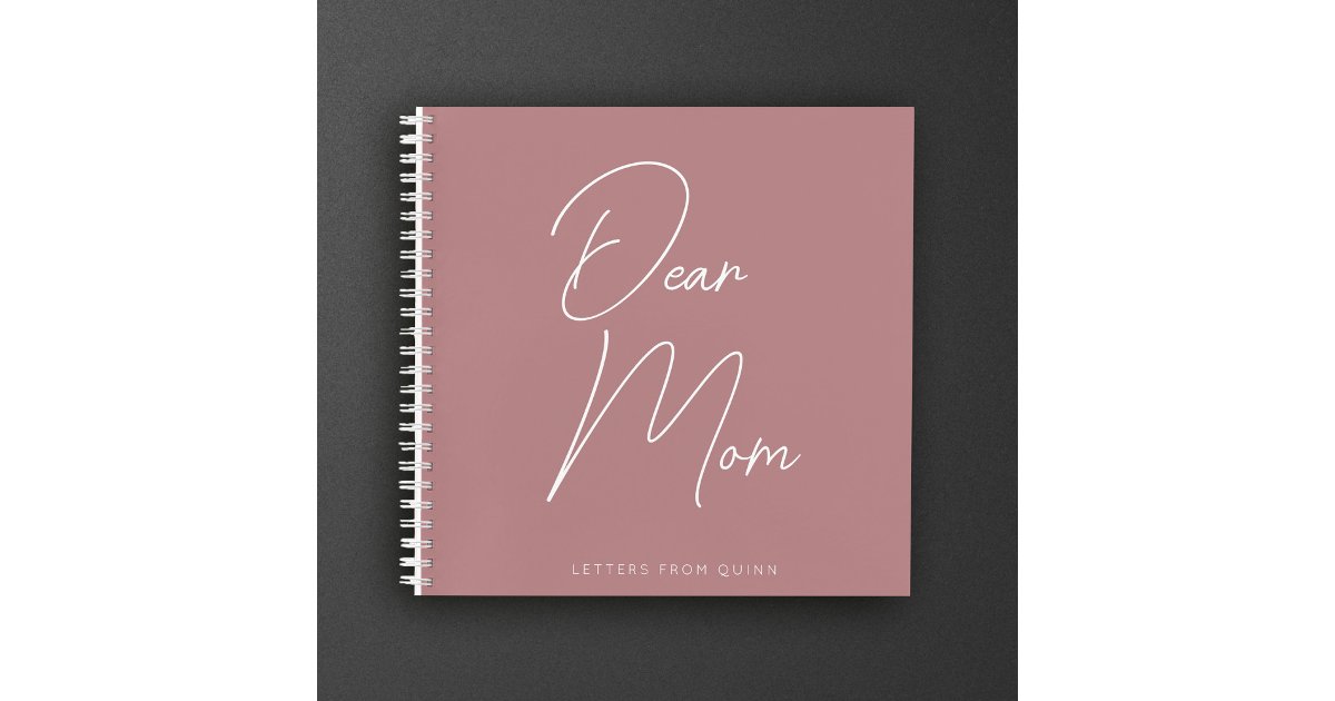 Custom Dear Mom Parent Memories Grief Journal | Zazzle