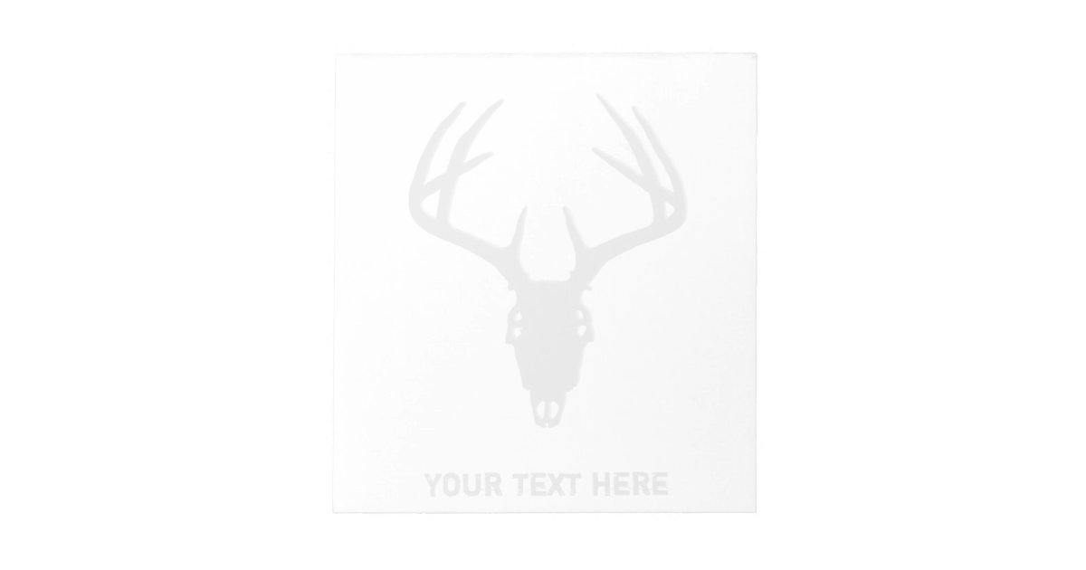 Custom Deer Hunting Skull Notepad | Zazzle